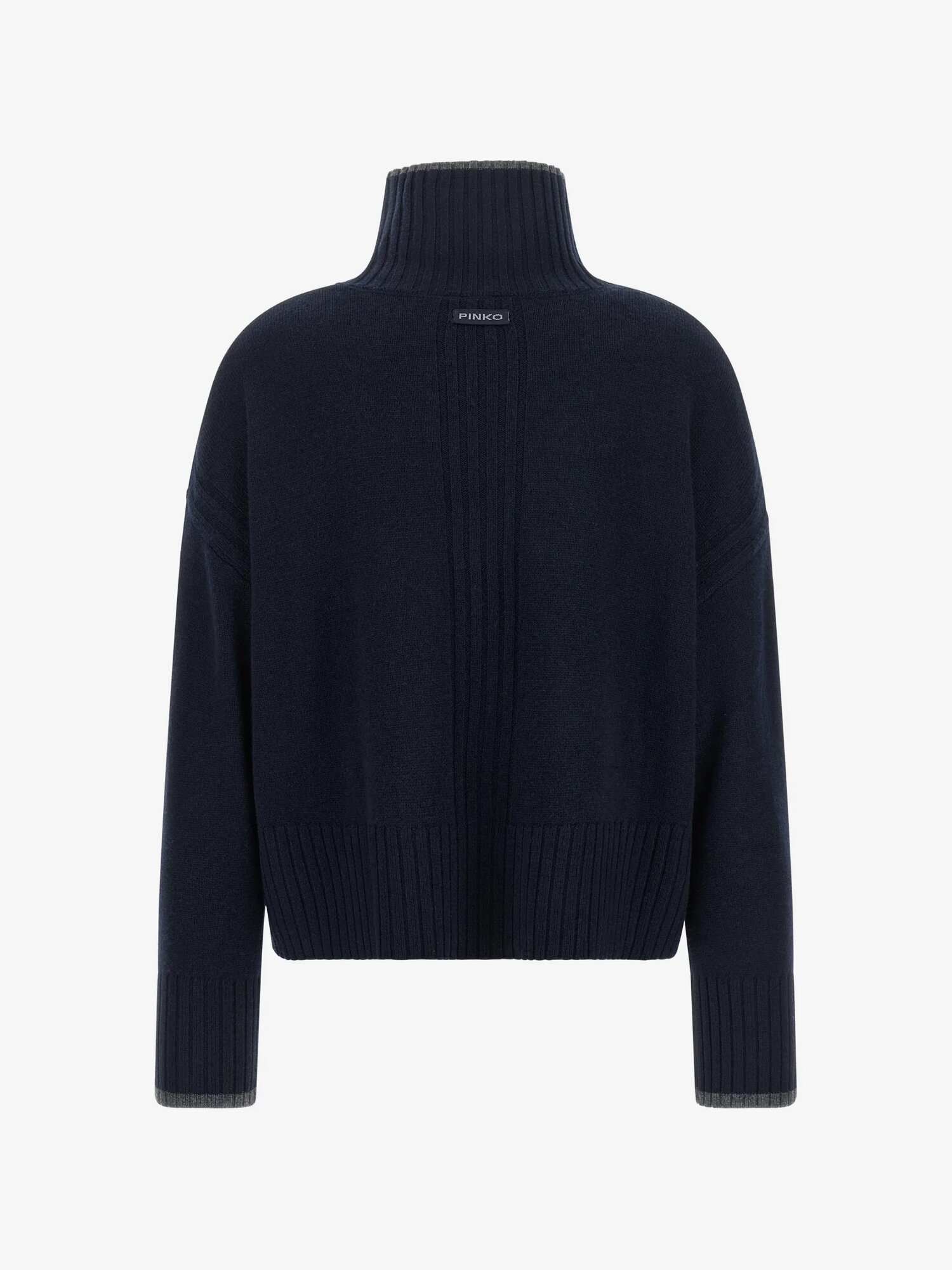 Свитер Pinko Ribbed-knit high-neck sweater, размер 42, , blue — фото 1