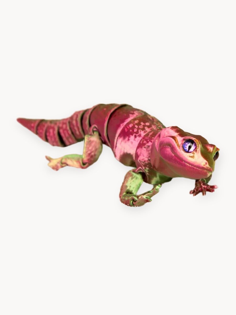 Ящерица (геккон Эублефар) 3D игрушка подвижная антистресс