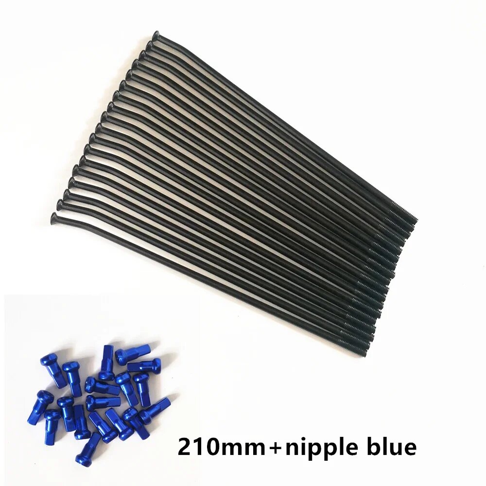 Спицы для колеса мотоцикла 210mm + nipple blue