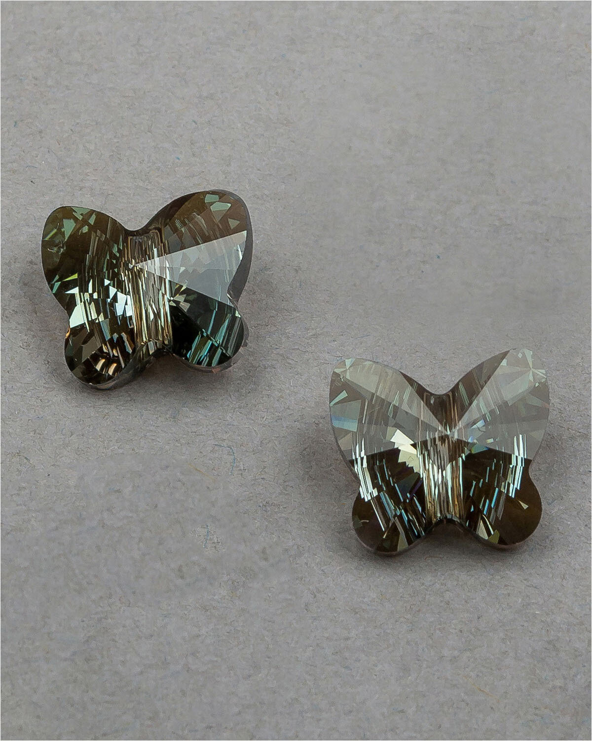 Бусины Swarovski в виде бабочек из стекла, цвет Crystal Bronze Shade (#001-BRSH), размер 12 мм, 2 шт.