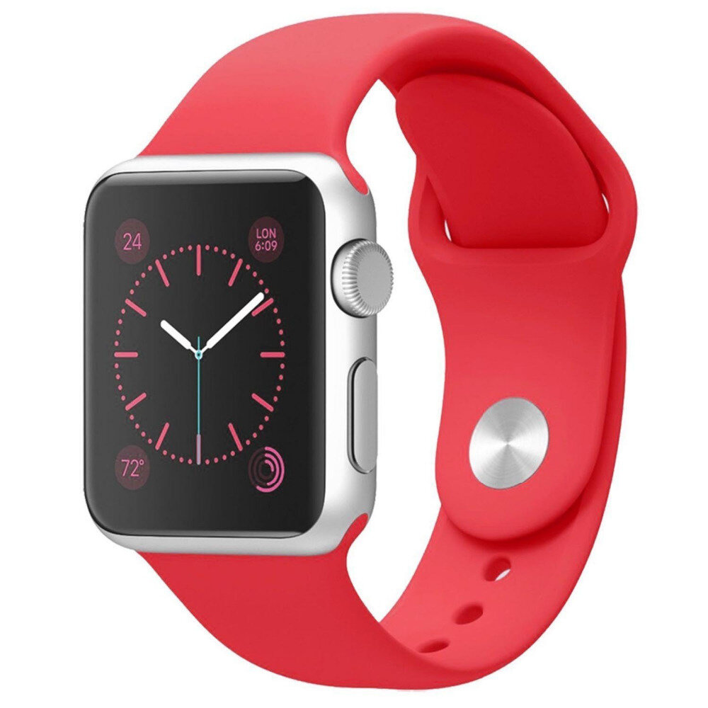 Ремешок Силиконовый для Apple Watch 42/44mm, коралловый