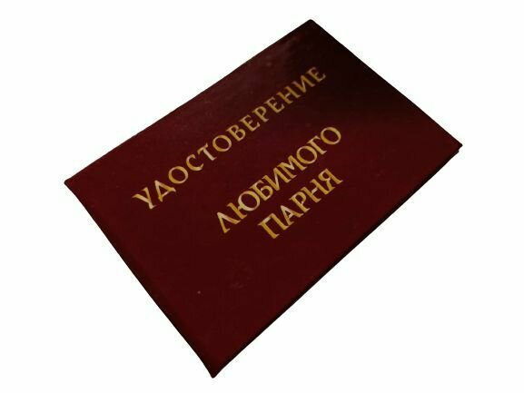 Шуточное удостоверение прикол, ксива Любимого парня