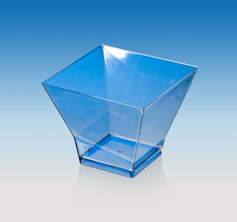 Форма пластиковая для комплиментов "Пагода миди" 120мл 67х67мм уп/25шт прозрачная