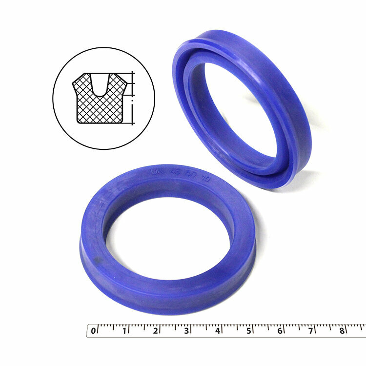 Манжета гидравлическая 45х60х10 (манжета цилиндра 60*45*10) тип UN PU (полиуретан) (упаковка 2 шт.)