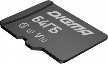 Карта памяти 64Gb, Secure Digital Card, micro, Digma Class 10 SDXC + адаптер DGFCA064A01