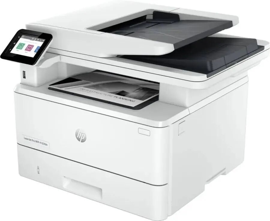 МФУ лазерный HP LaserJet Pro 4103fdn черно-белая печать, A4, цвет белый [2z628a]