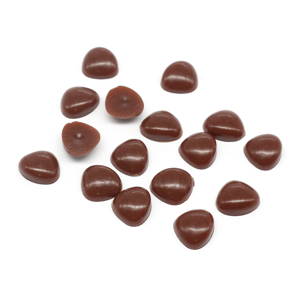 Носики для игрушек клеевые треугольные, 12 мм, 16 шт, черные, SOVUSHKA