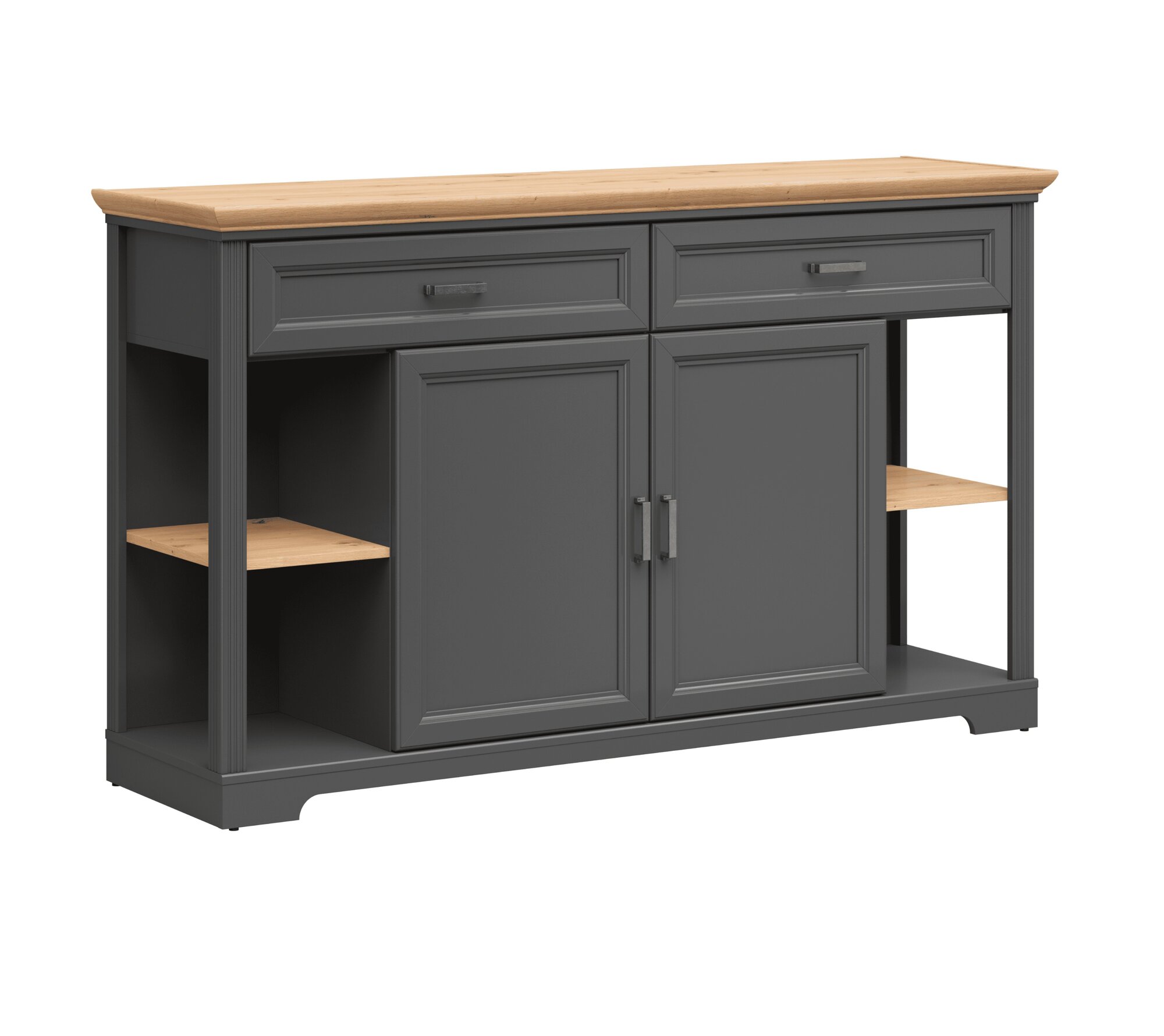 Тумба БРВ Мебель JASMIN KOM2D2S Графит/Дуб артизан Размеры: Высота 1020мм Глубина 480мм Ширина 1705мм
