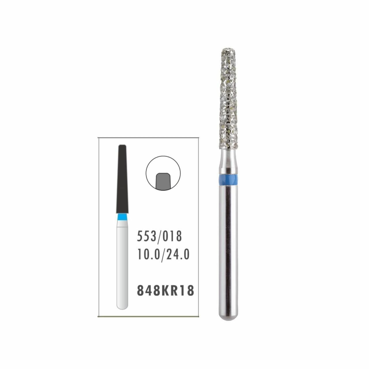 Боры мани FG 553-018m/848KR18 Форма головки с конической закругленной кромкой, (5ШТ)Алмазные боры применяется в стоматологии для препарирования. NeoHealth