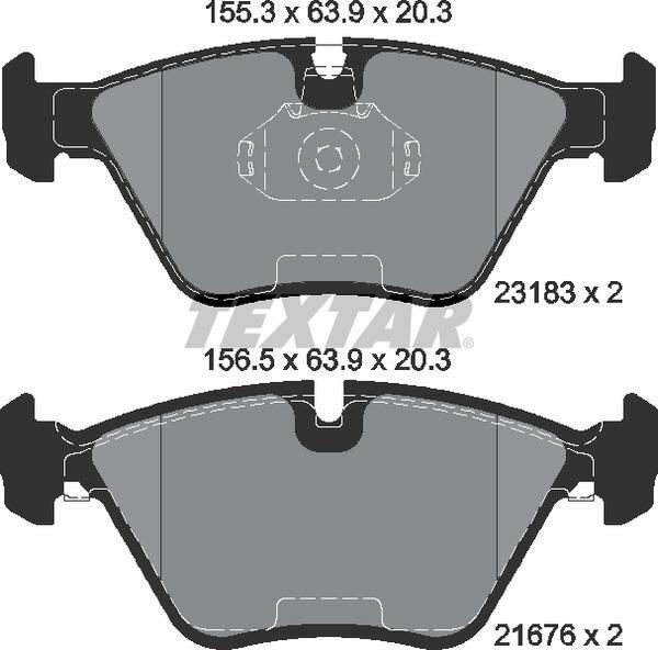 Тормозные колодки дисковые передние BMW 3 99-05, 3 Touring