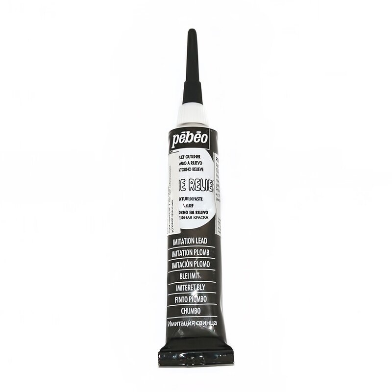 Рельефная краска Pebeo Cerne Relief, 20 мл, имитация свинца