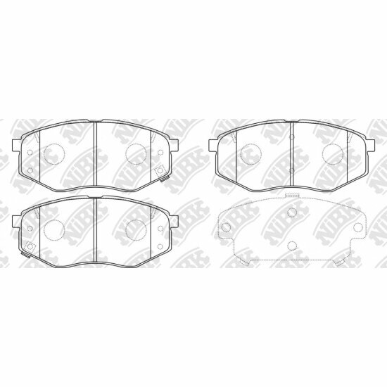 Колодки тормозные дисковые Nibk для HYUNDAI Sonata (09-) передние (4шт.)