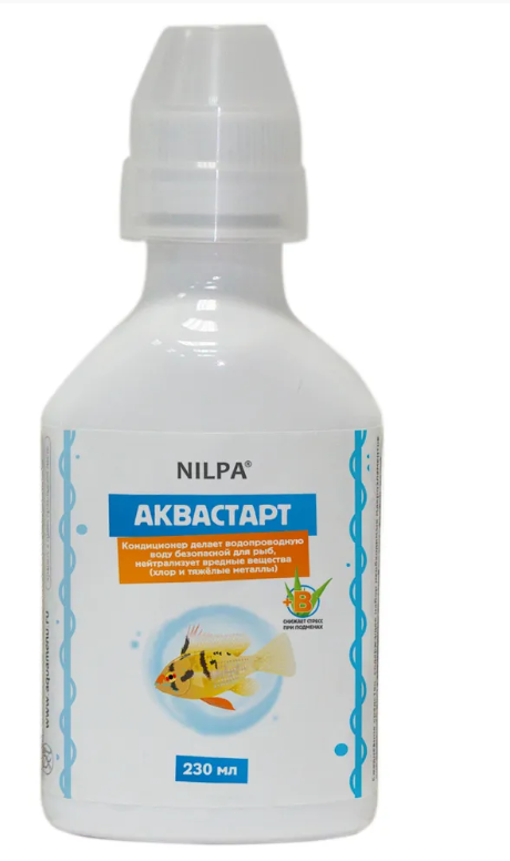 Кондиционер "Аквастарт", делает водопроводную воду безопасной для рыб, 230 мл