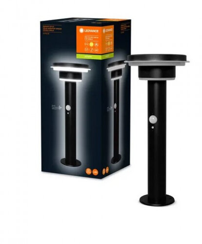 Светильник на солнечной батарее Ledvance-osram ENDURA LED STYLE SOLAR+SENSOR 2CIRCLE/6W/3000K/400Lm/Black 400mm IP44 Ledvance