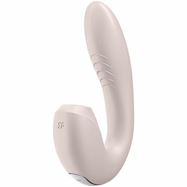 77010 Satisfyer Sunray, бежевый. Вагинально-клиторальный стимулятор с управлением со смартфона