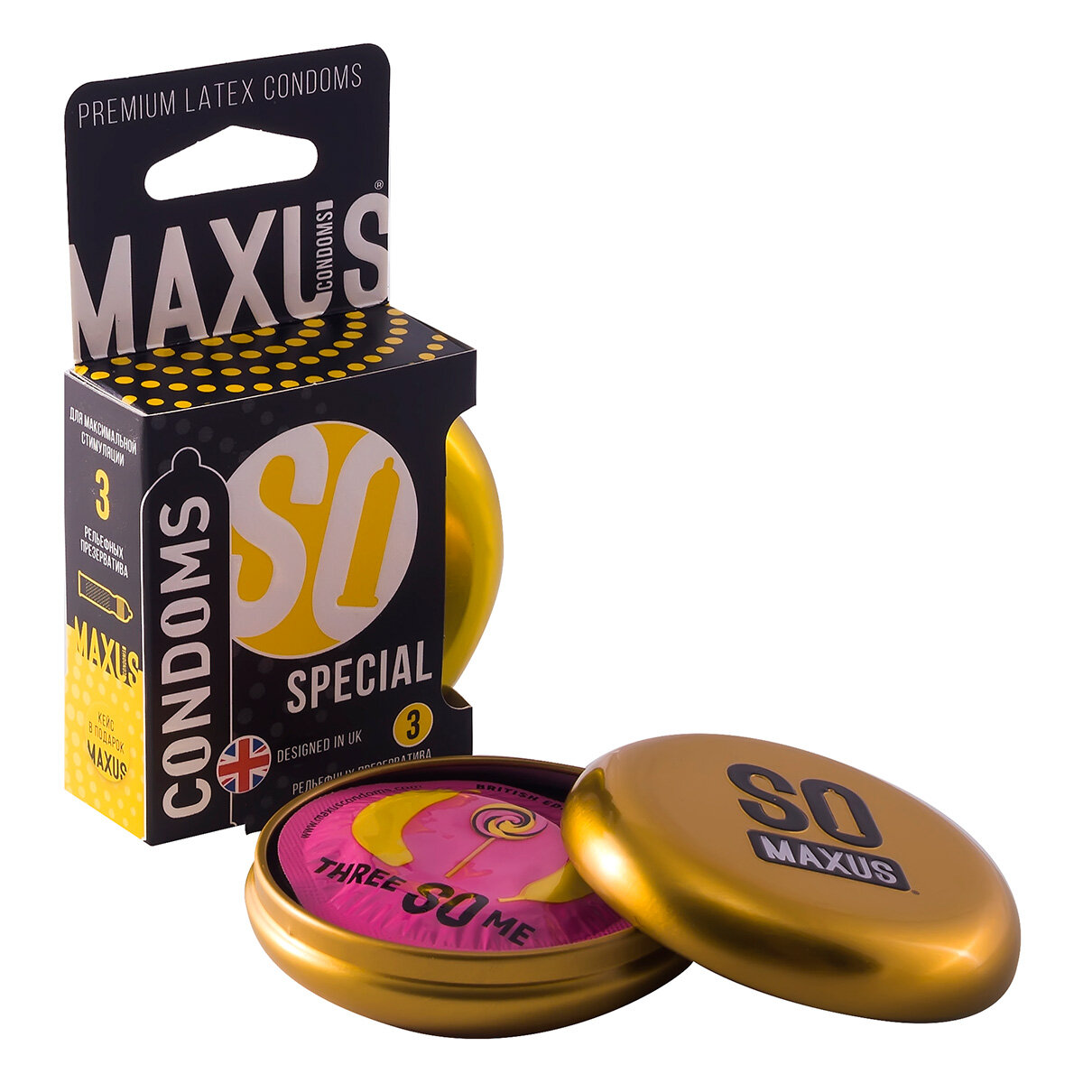 Презервативы в железном кейсе точечно-ребристые MAXUS Special №3