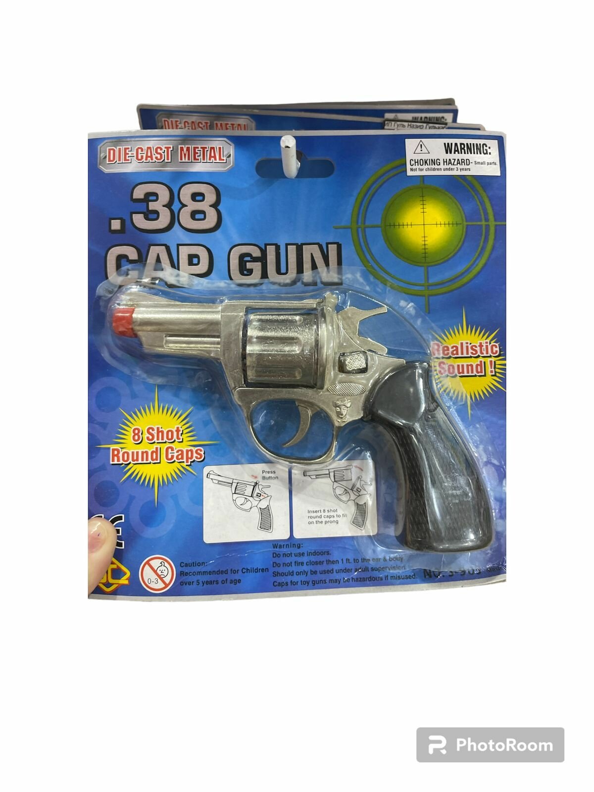 Револьвер на пистонах металический 1 шт