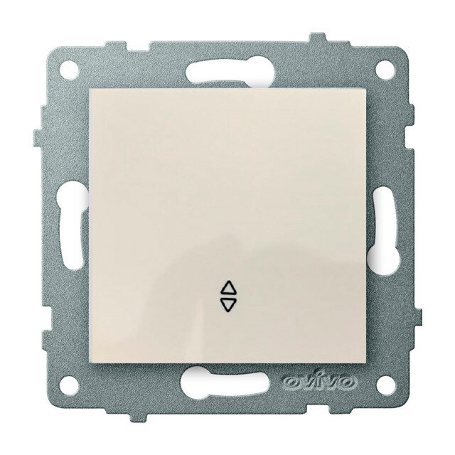 OVIVO Loft проходной 1-клавишный переключатель кремового цвета для электрощитов