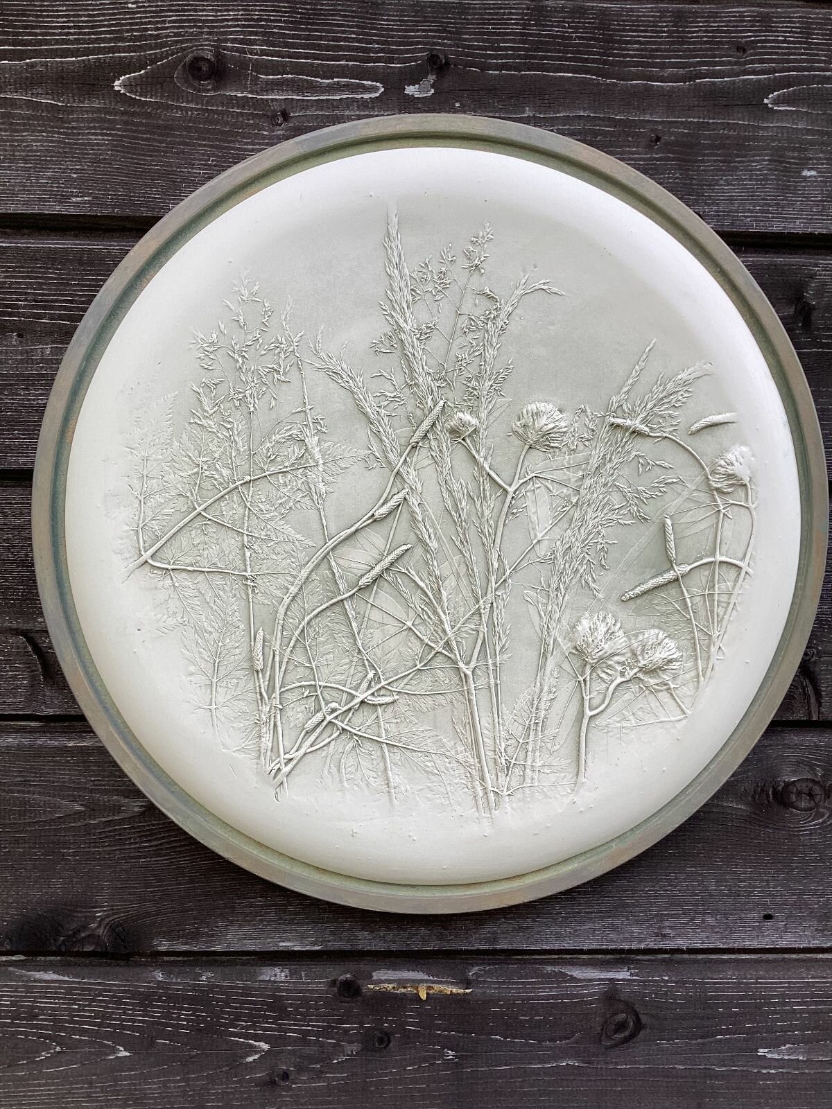 Картина из гипса, декор на стену, украшение интерьера, ботанический барельеф, панно "Летний букет", ручной работы, 45х45х1.5 см