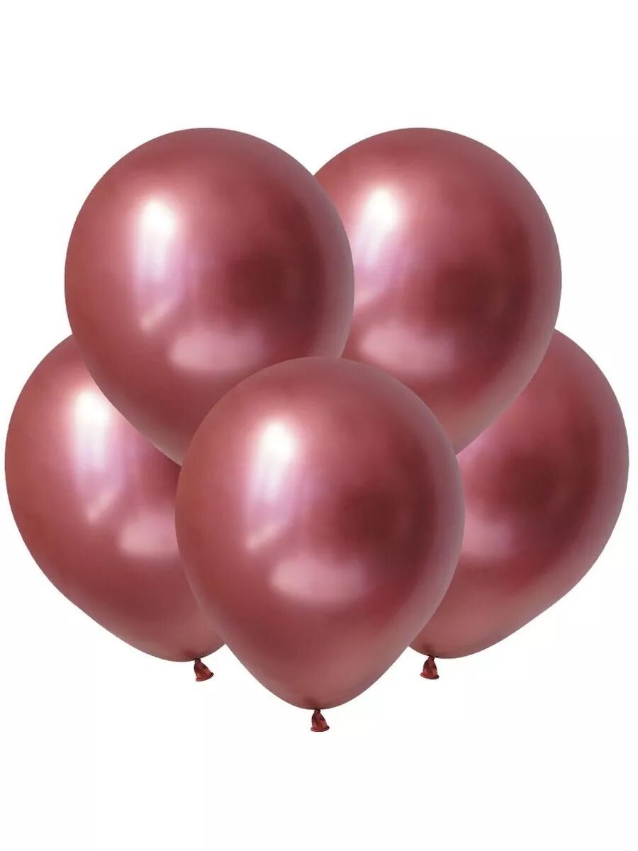 Розовый, Зеркальные шары / Mirror Pink, латексный шар (10"/25 см ) 50 шт. / Веселый праздник