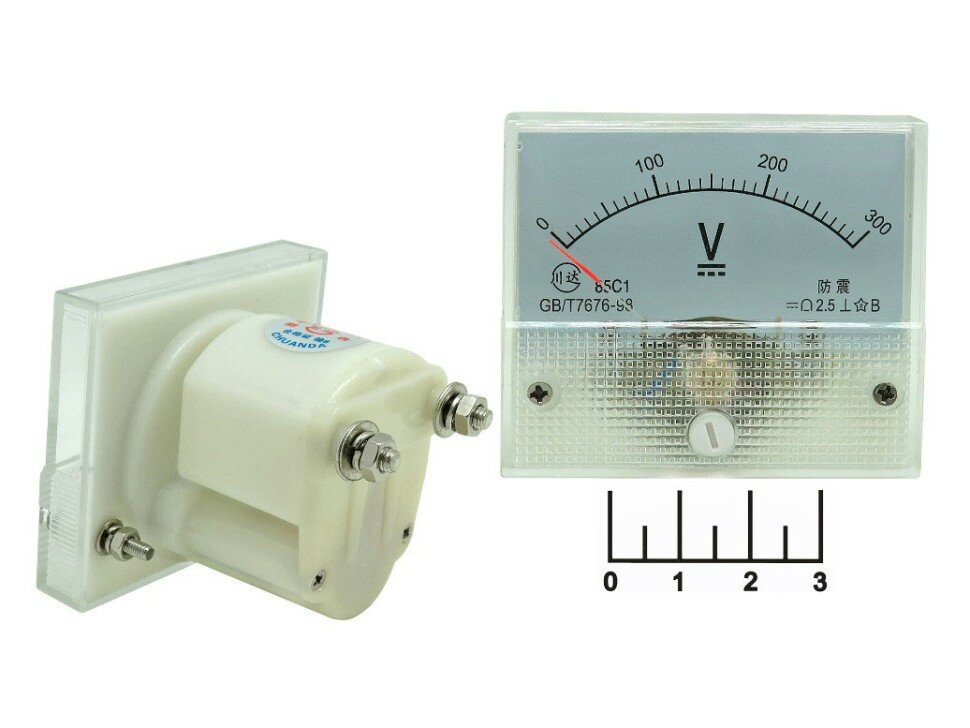 Измерительная головка вольтметр 300V 55*63мм DC 85C1