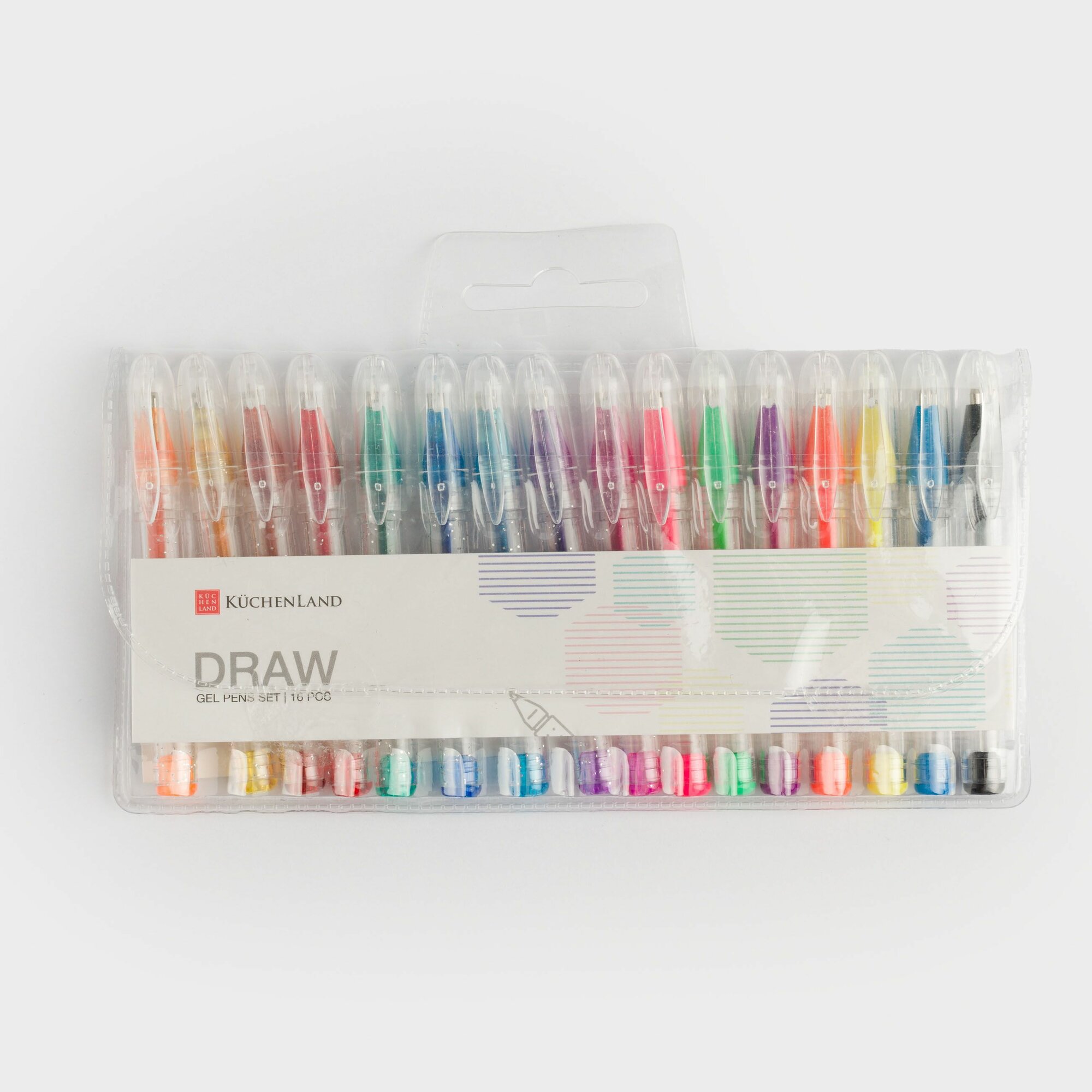Набор гелевых ручек, 16 шт, пластик, цветные, Little, Draw, Kuchenland