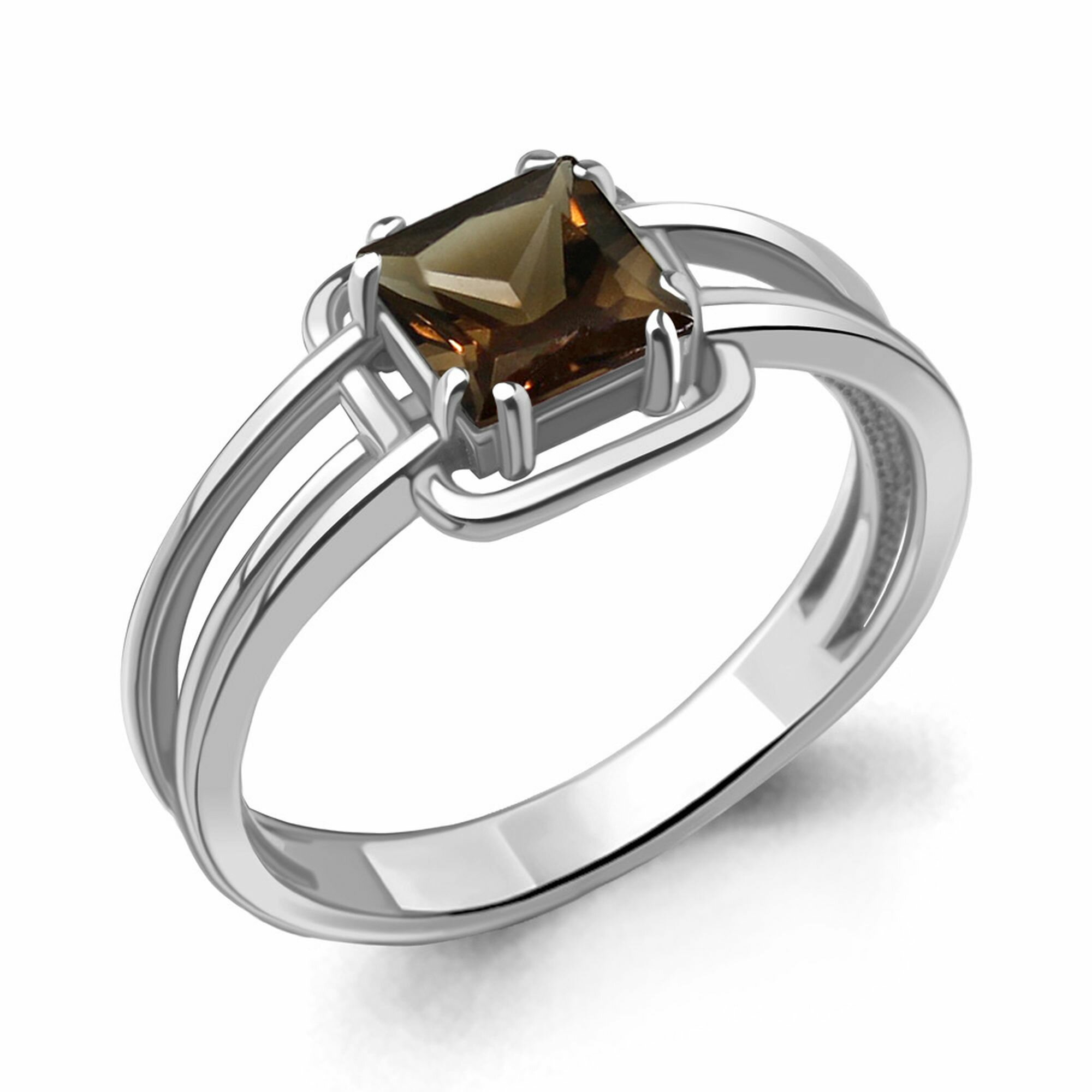 Кольцо, серебро, 925 проба, родирование, кварц