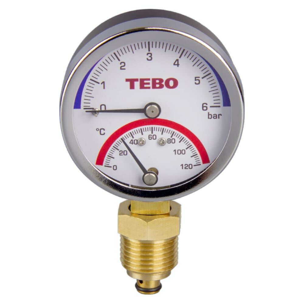 Радиальный термоманометр TEBO T-АБ. Т.503.12.6. CN