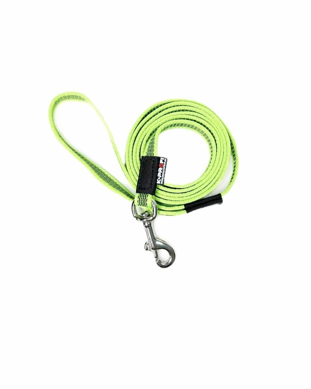 Прорезиненный поводок Кинологпрофи с мягкой стропой для собак 2м, 3м, 5м