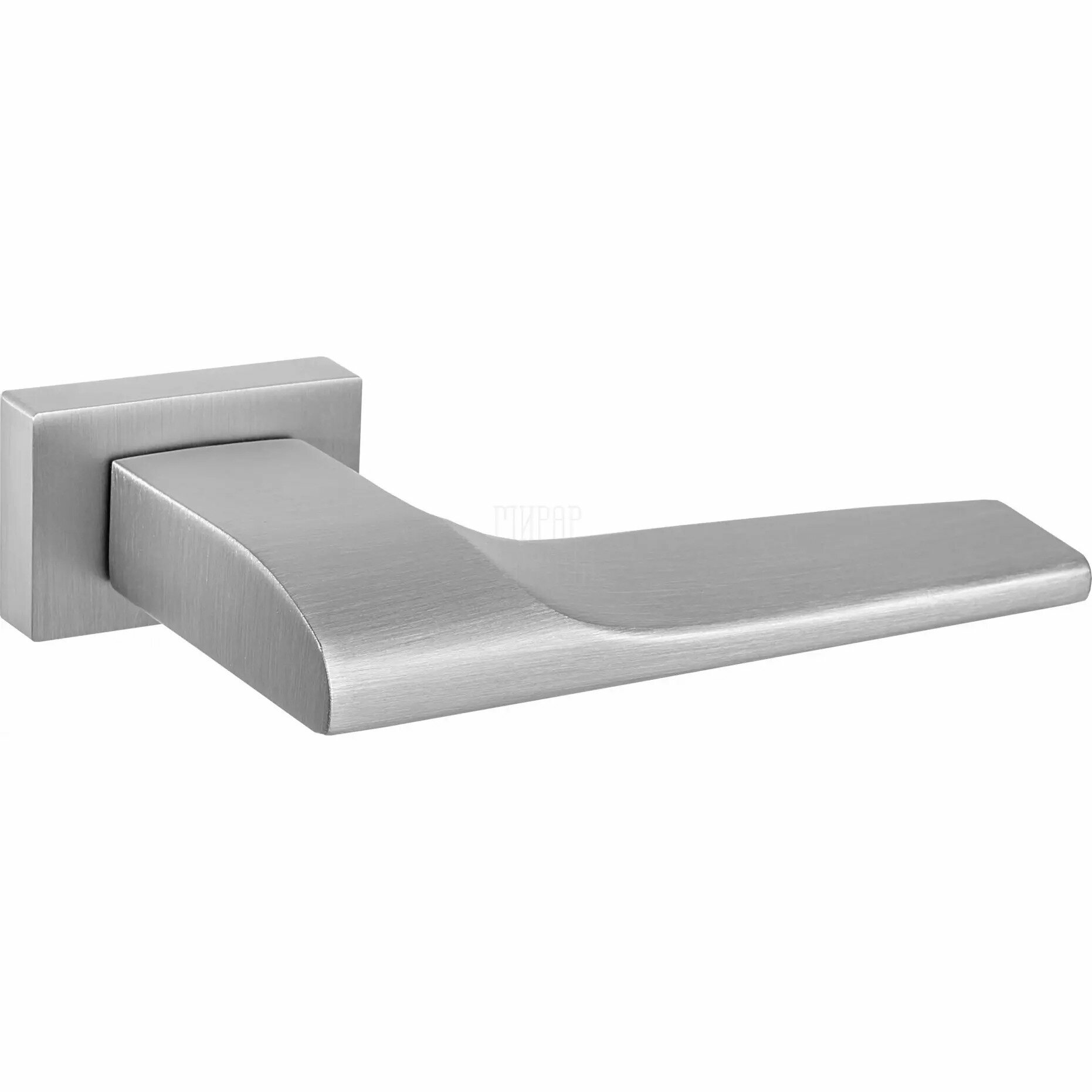 Дверные ручки Renz (Ренц) "Арко" INDH 315-01 на прямоуг. розетке суперсатин. хром