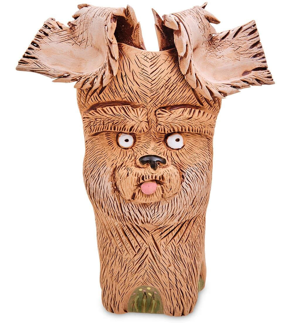 Кашпо-фигурка Дворовая собака A2179908 Керамика-Золотое, Керамика