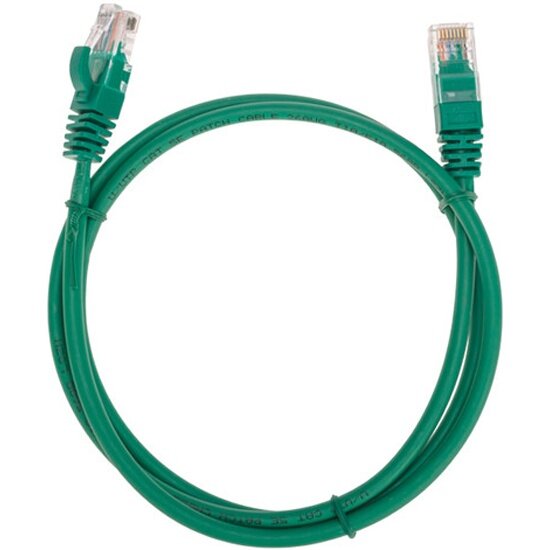 Патч-корд U/UTP Rexant cat 5e, медь, LSZH (негорючий), 1 м, RJ45-RJ45, 26AWG, зеленый