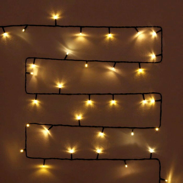 Гирлянда эл. д/улицы точечная 20м 240LED (тем. провод) цв. т. белый мерц. (соединение) IP-54 арт.183-194