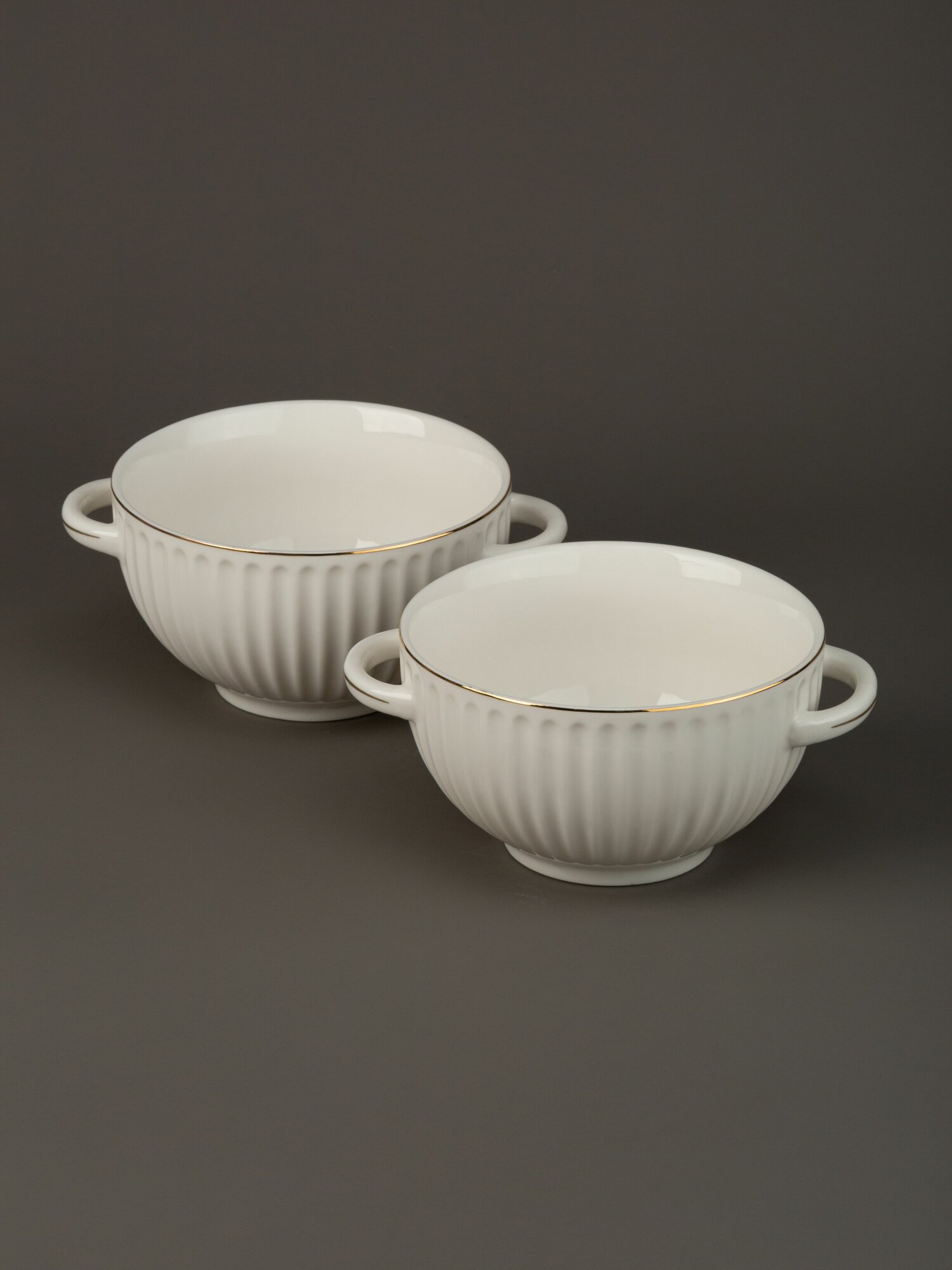 Бульонница 650мл фарфоровая - 2 штуки