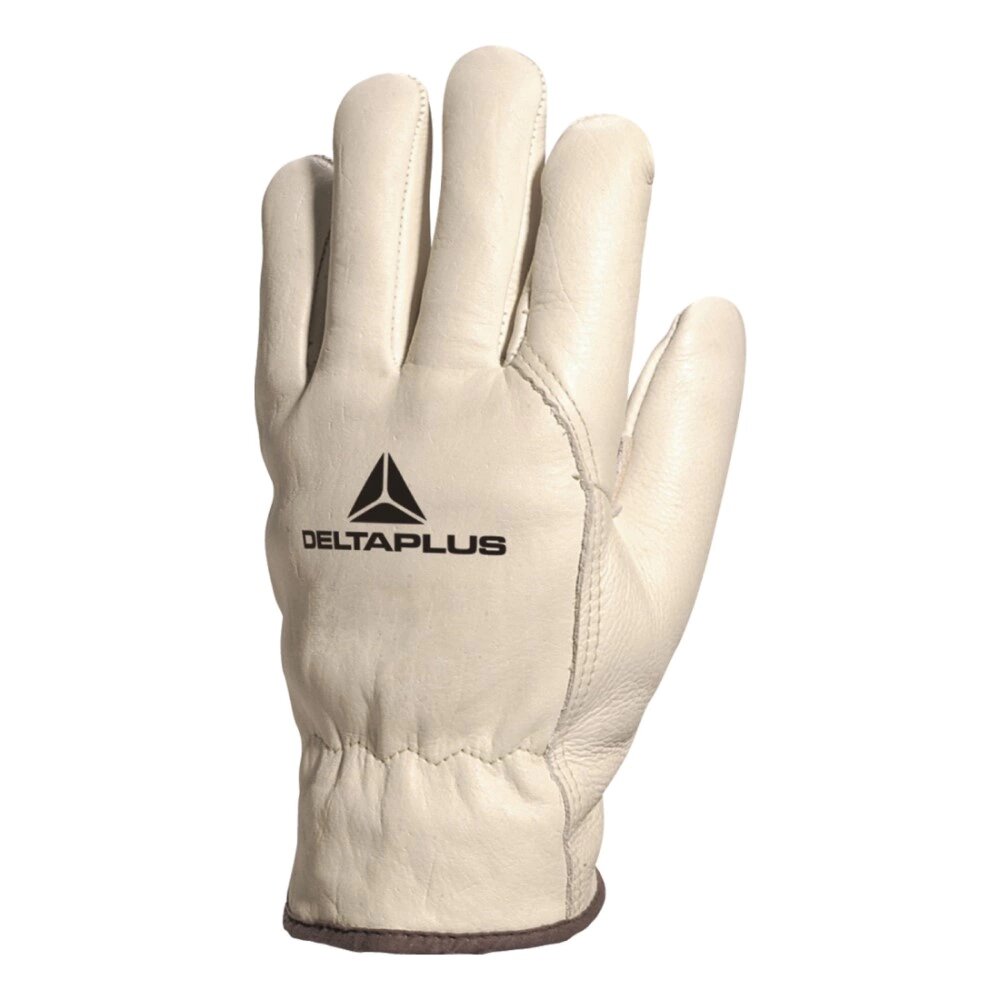 Рабочие перчатки Delta Plus FBN49, размер 9 (L), воловья кожа, многоразовые, светло-серые