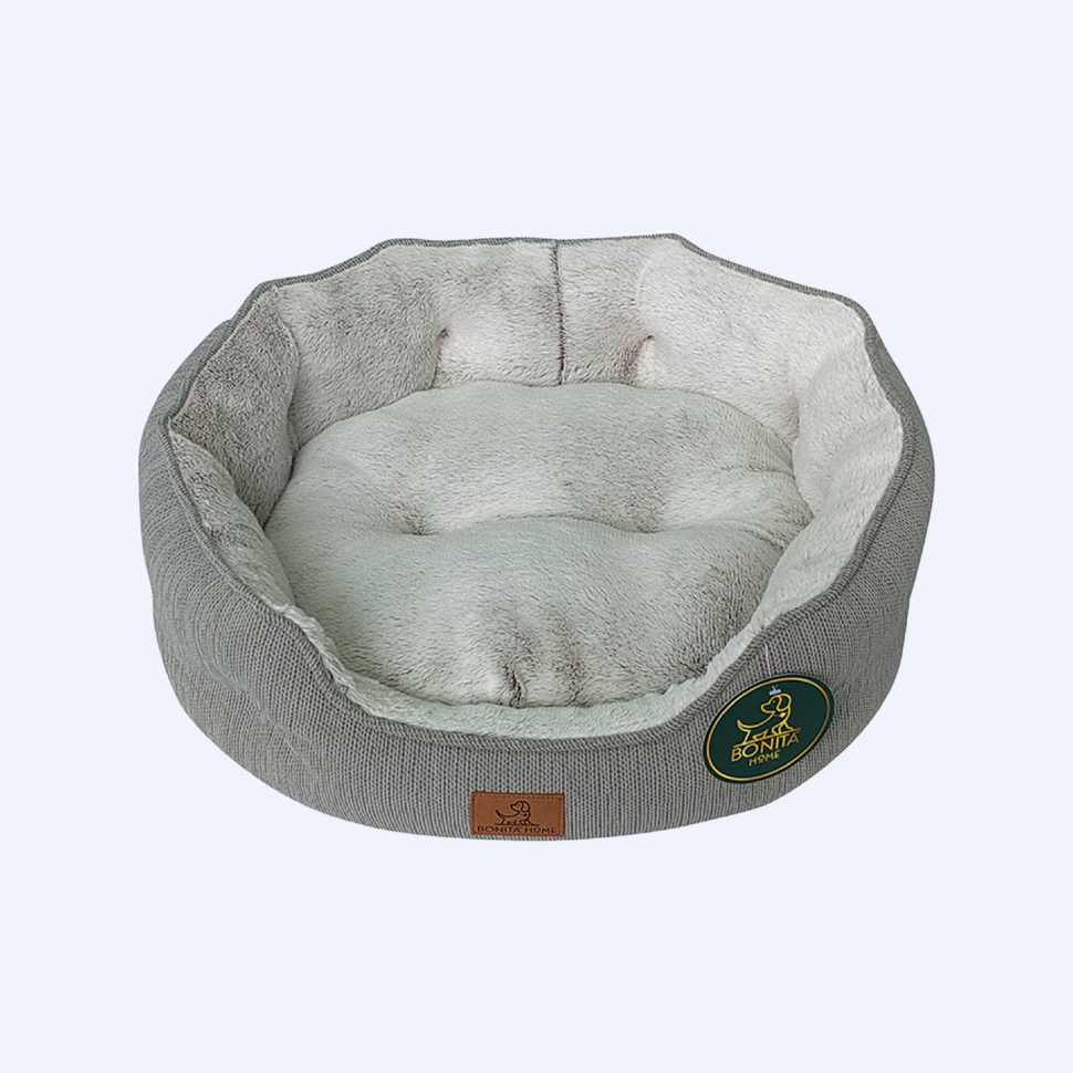 BONITAPET лежанка Тори для животных, серо-голубая, 60х52х18 см