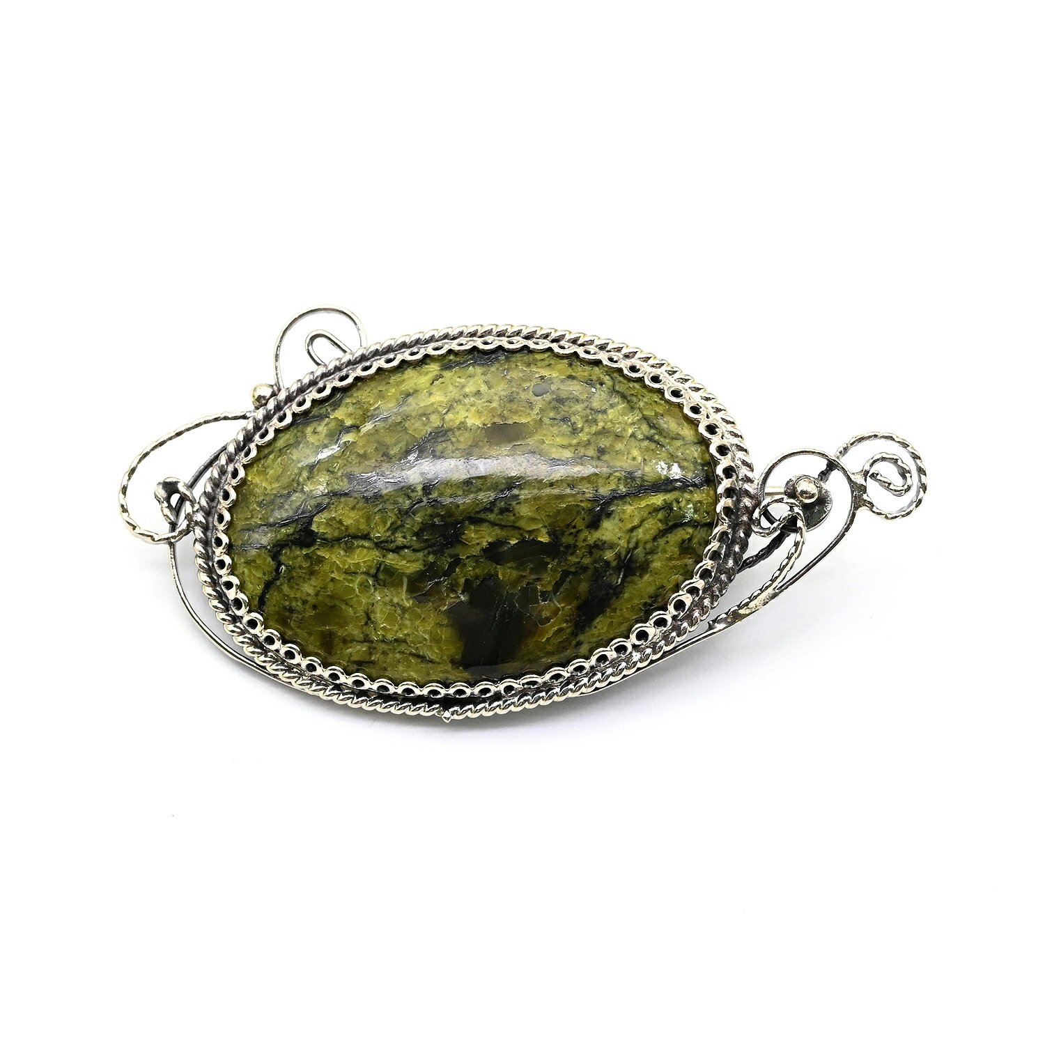 Брошь, змеевик