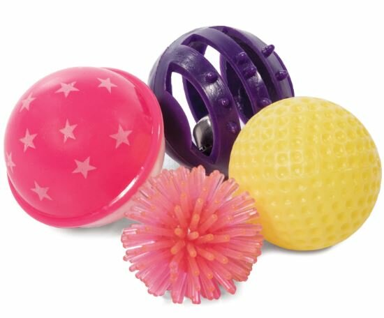 Triol Набор XW7018 игрушек для кошек, 4 мяча