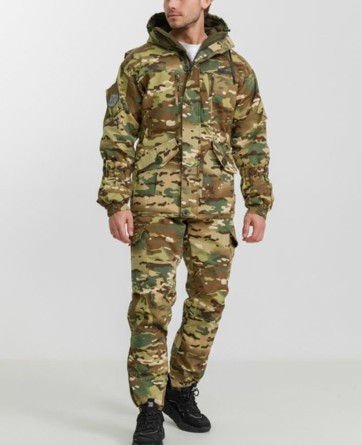 Костюм горка 7П Зима р/с Мультикам однотон