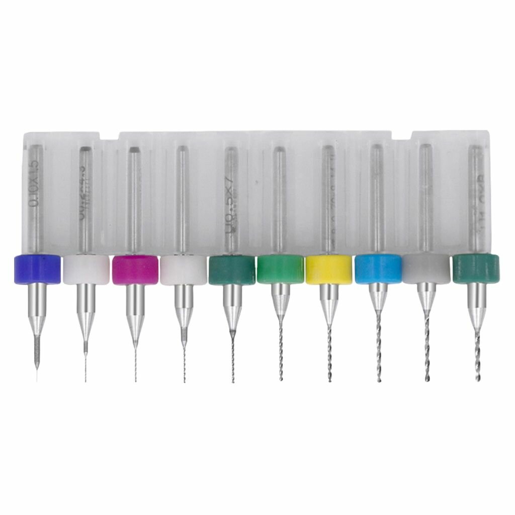 Набор миниатюрных сверл 10 шт для ПЛК и гравировки