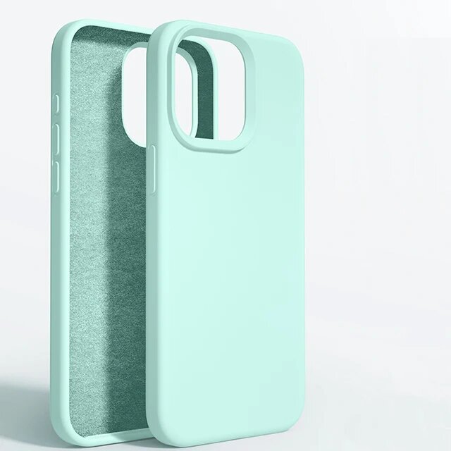 Чехол для iPhone 12 mini, Green, жидкий силикон