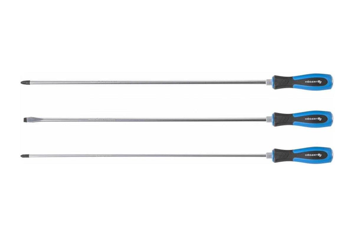 HOEGERT TECHNIK Набор длинных отверток, 3 шт HT1S084