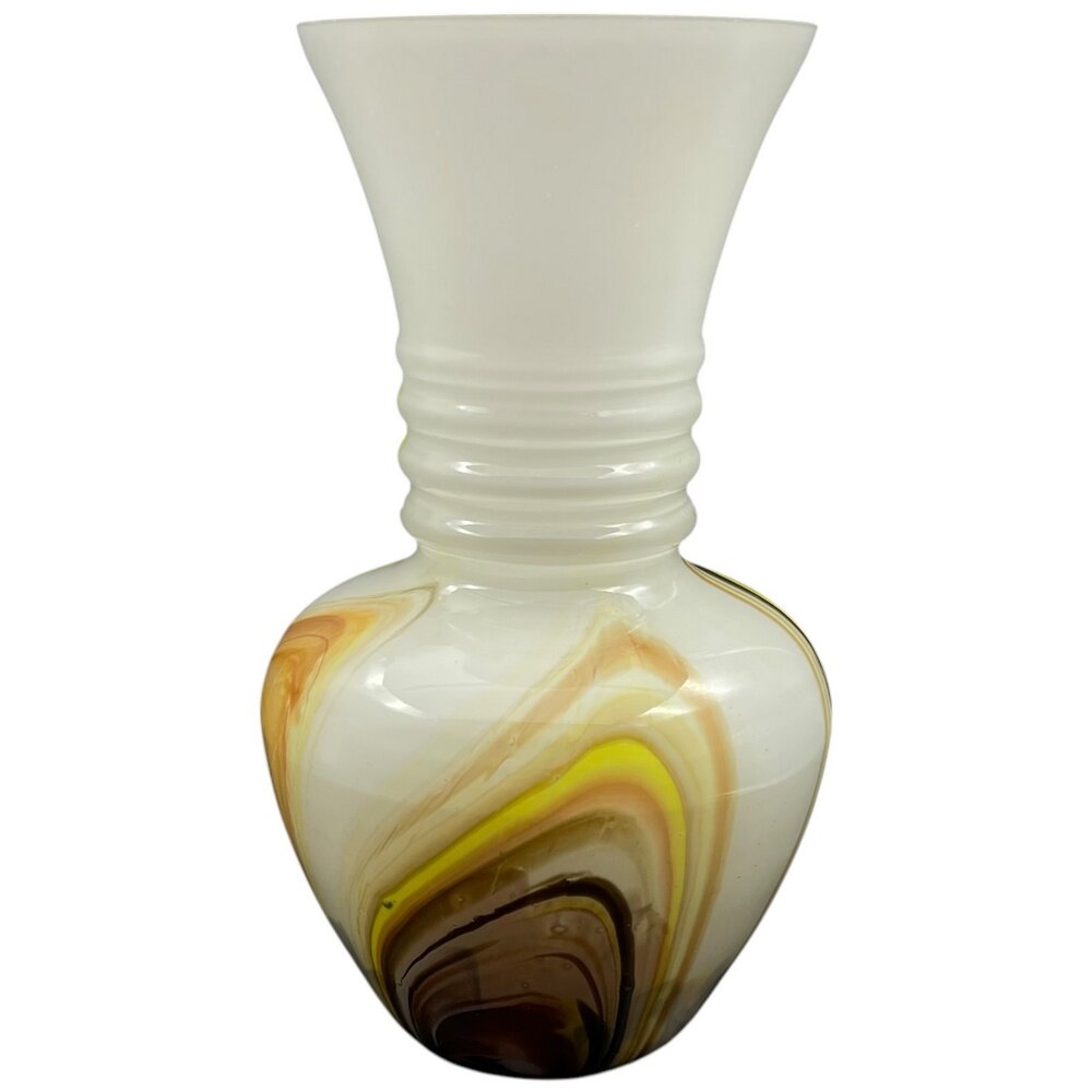 Ваза "Эбру", 27.5 см, опаловое стекло, 1960-1970 гг, СССР