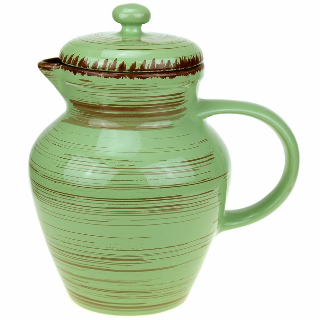 Кувшин Борисовская керамика "Легкий бриз Мята", керамический 1,7 л, диаметр 15 см, высота 22 см