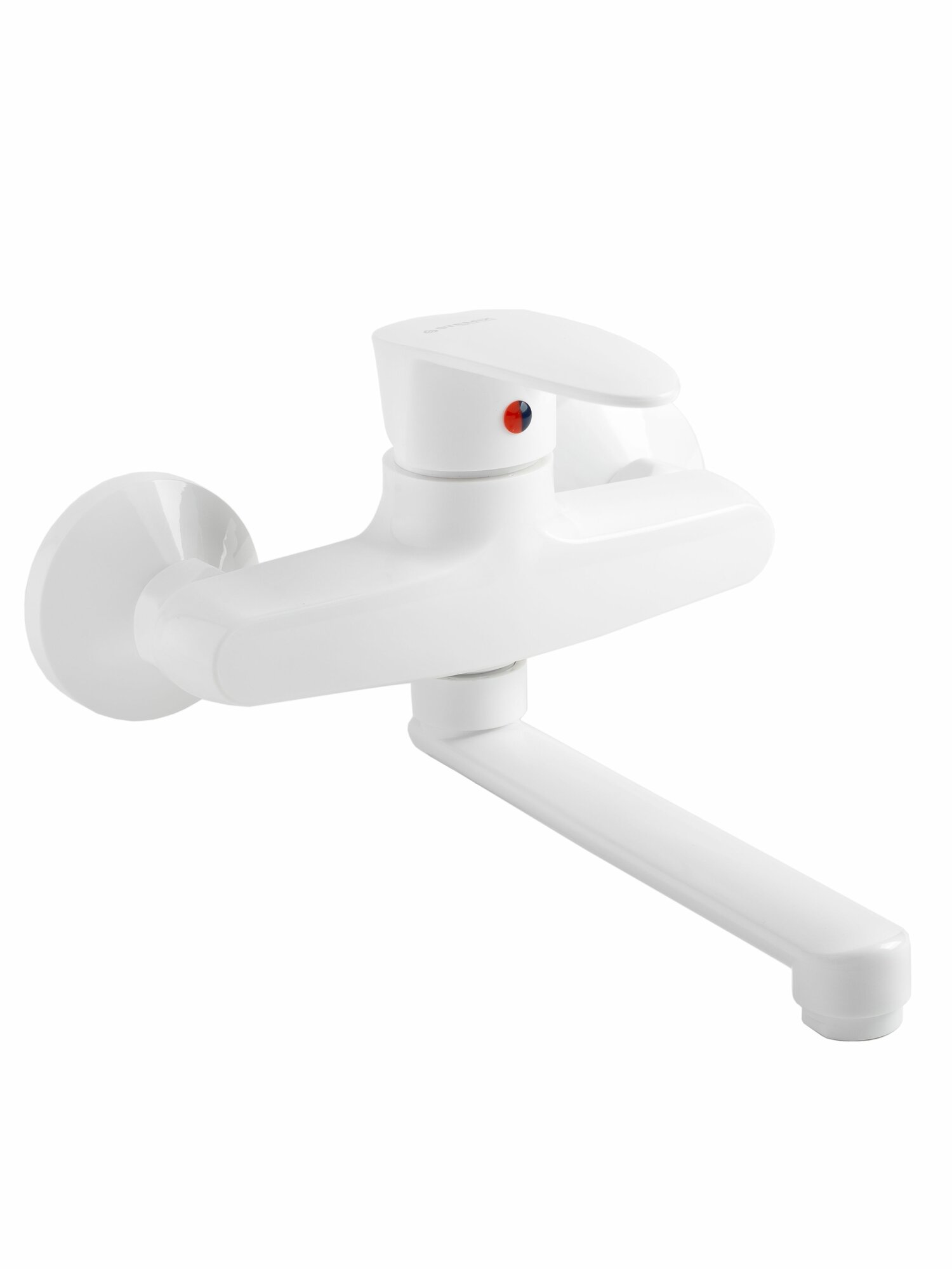 Смеситель для кухни и раковины от стены из abs-пластика , цвет белый глянец