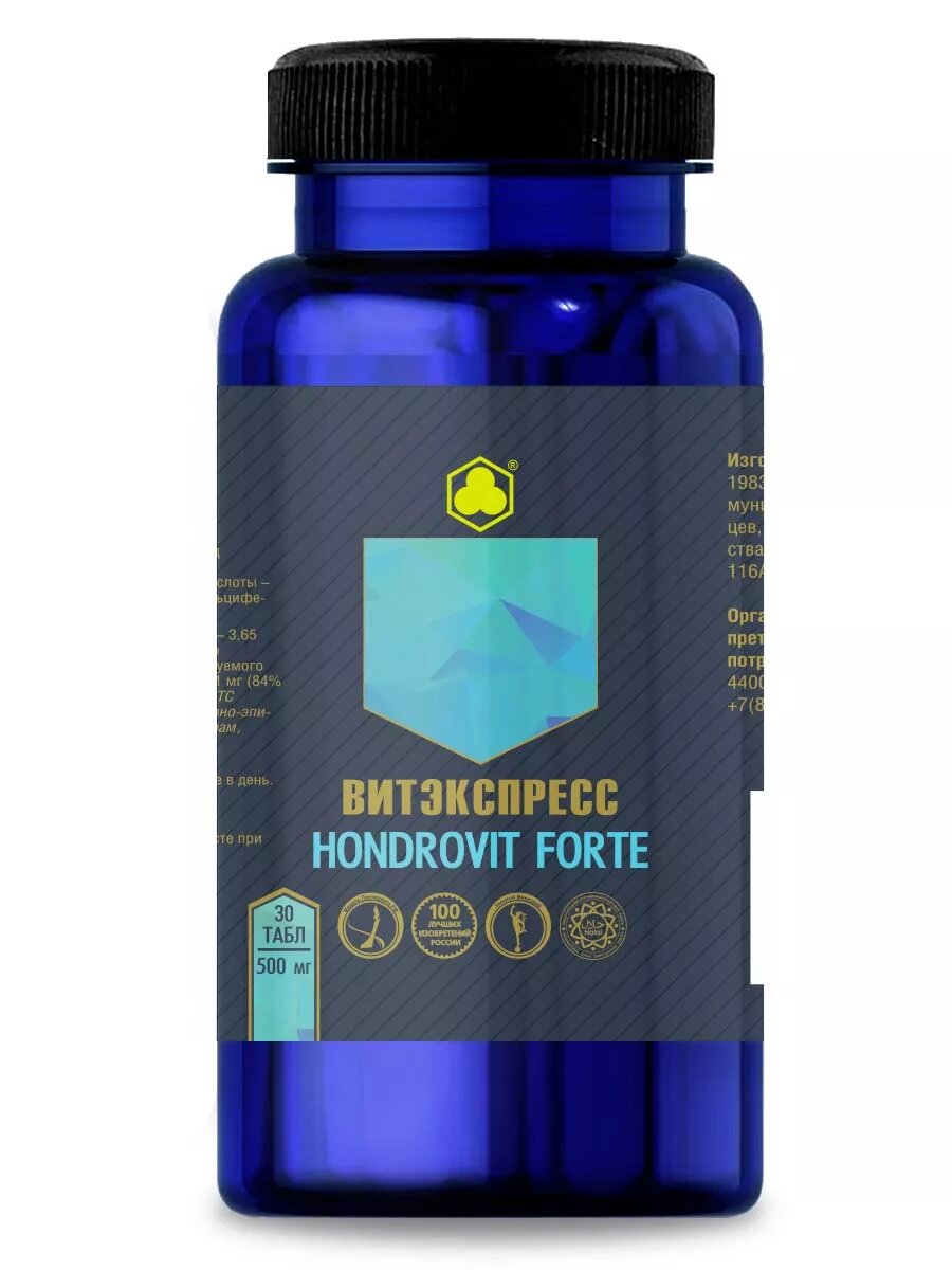 Препарат ВитЭкспресс "Hondrovit Forte", для суставов, 30 таблеток