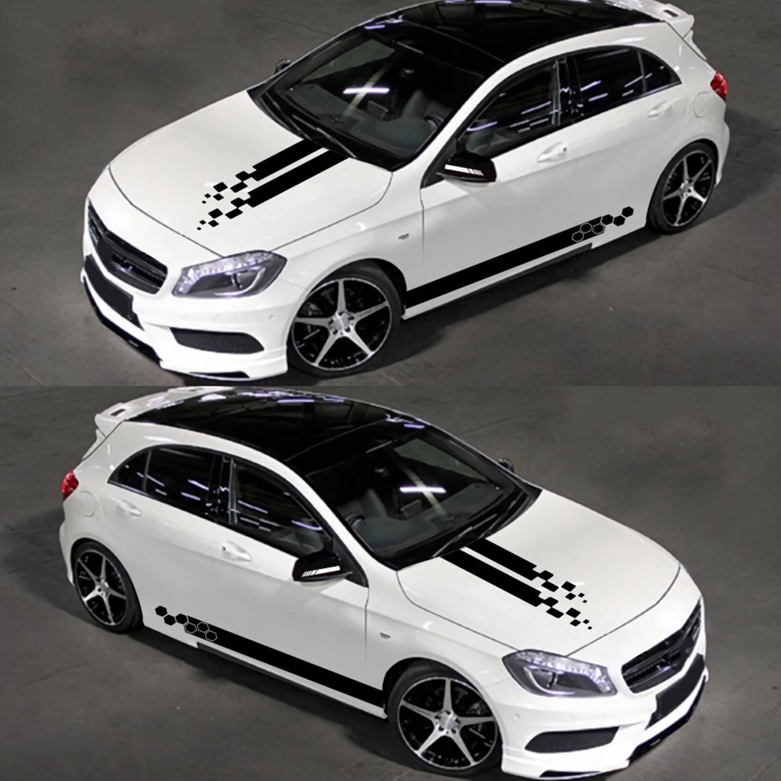 5 шт. виниловых наклеек на бок автомобиля, автомобильные гоночные спортивные наклейки, универсальные наклейки на автомобиль, грузовик, самодельные наклейки, полосы, виниловые наклейки, украшения