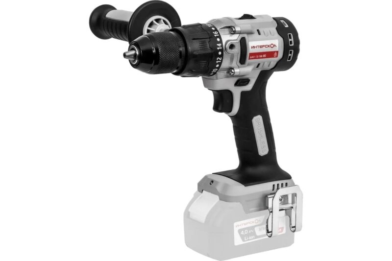 Шуруповерт аккумуляторный ИНТЕРСКОЛ ДАУ-13/18В 80 Нм с доп. ручкой АПИ (картон, без аккум. и ЗУ)