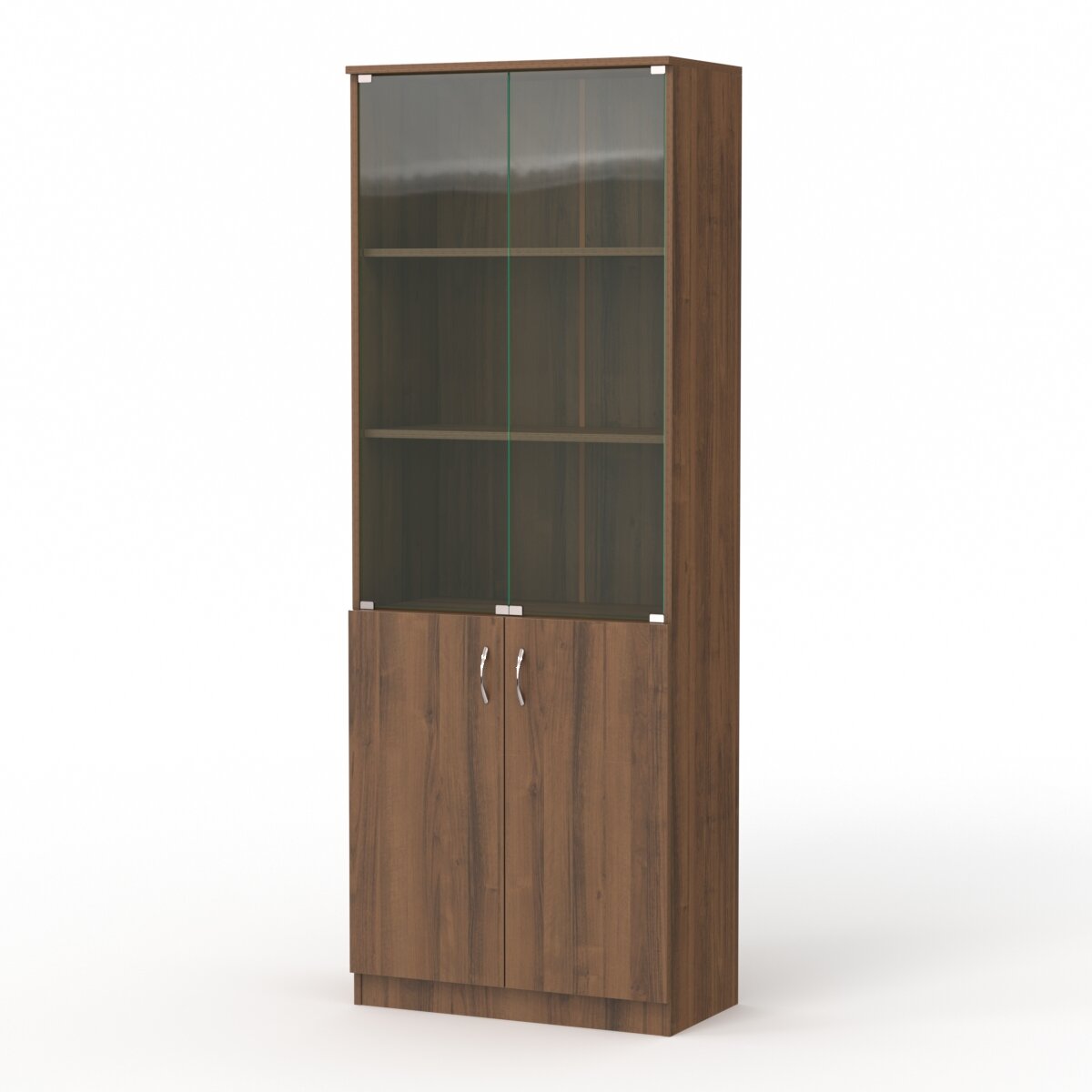 Шкаф офисный со стеклом ШВ-56, Орех. Производитель товара - компания Westcom.