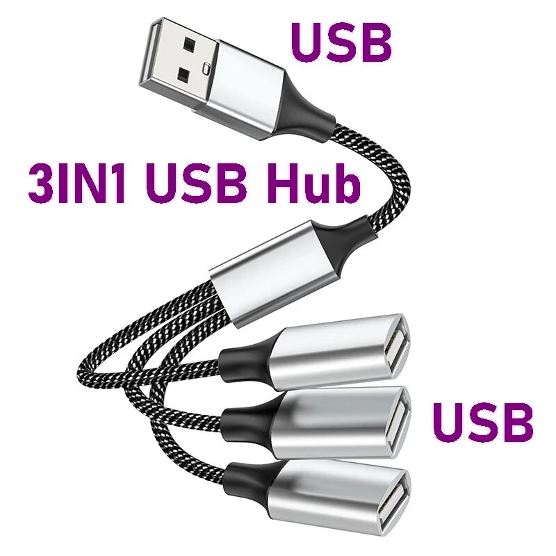 3 In 1 USB-хаб с 3 портами USB